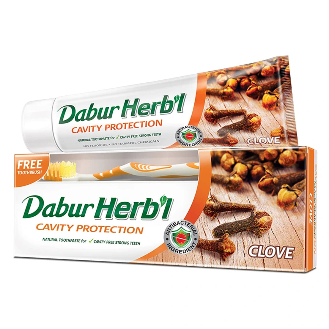 Dabur Herbal Toothpaste - Clove - Cavity Protection 140gm + Clove 30g ...
