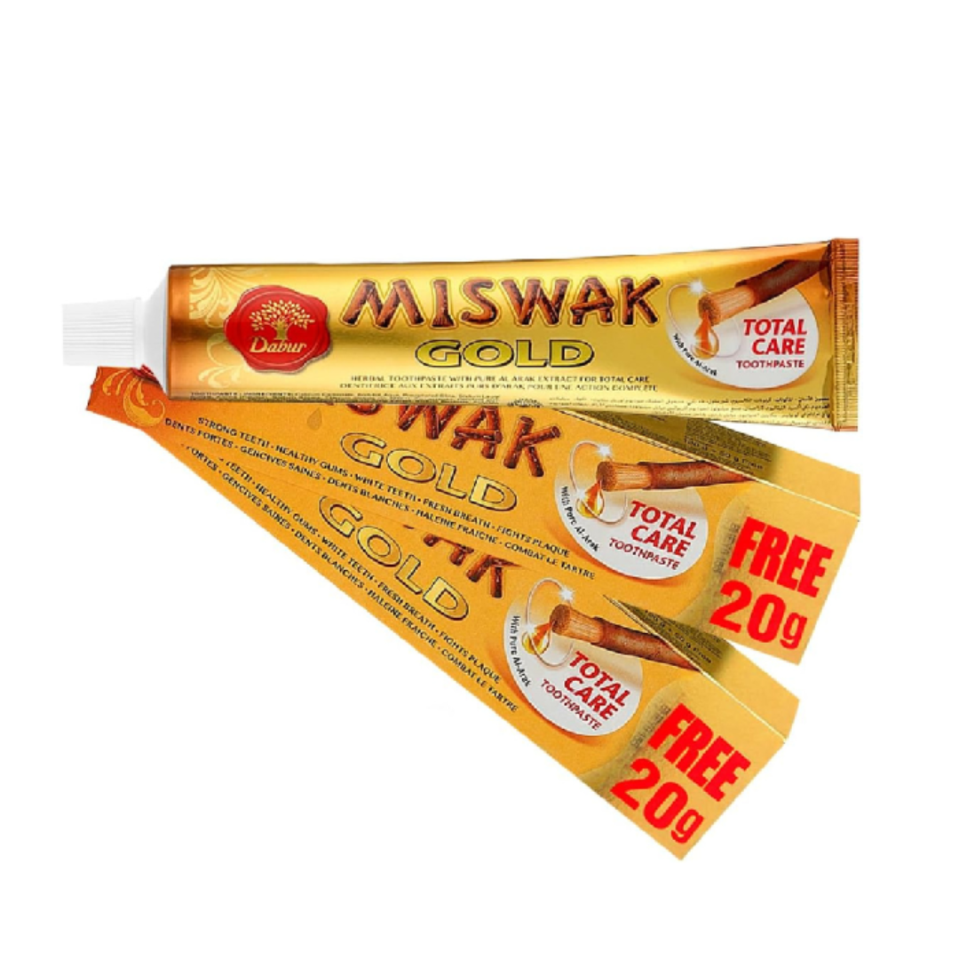 Miswak Gold Herbal Toothpaste 120+20gm | Fay Shop